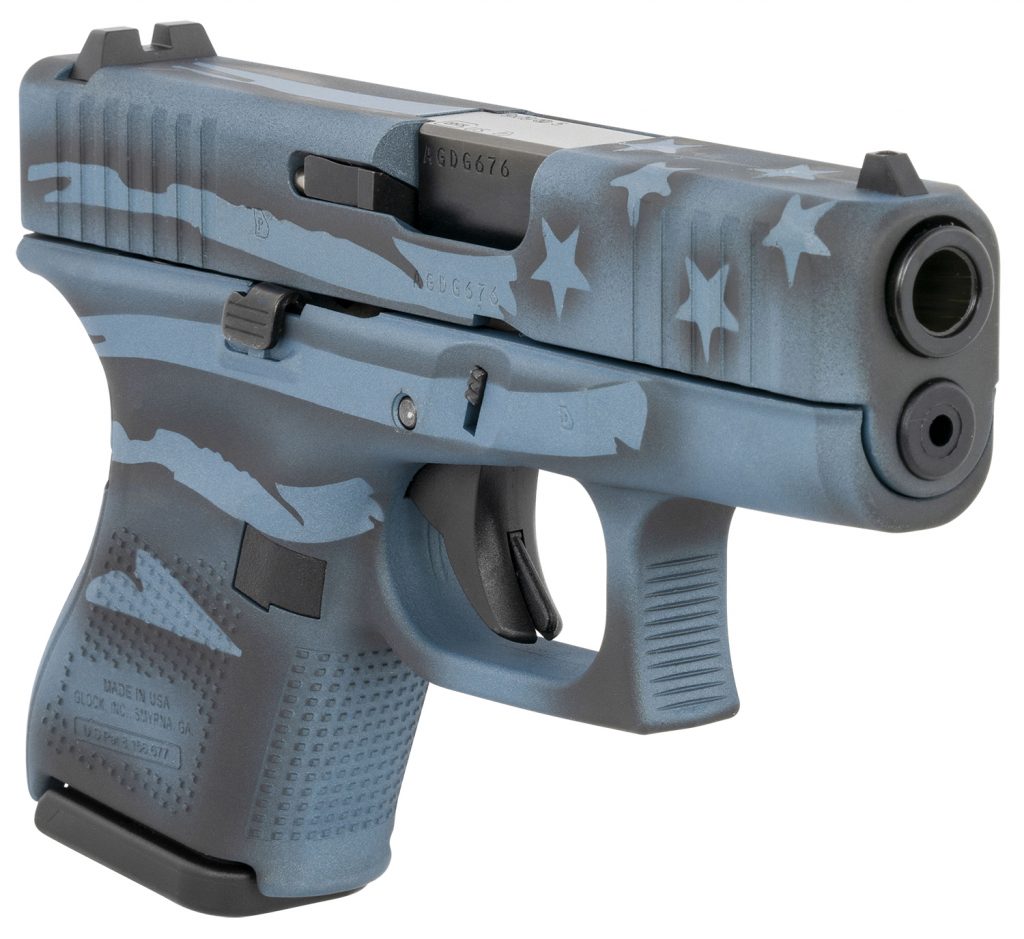 Glock G26 Gen5 Subcompact 9mm Overall Blue Titanium Flag Cerakote ...